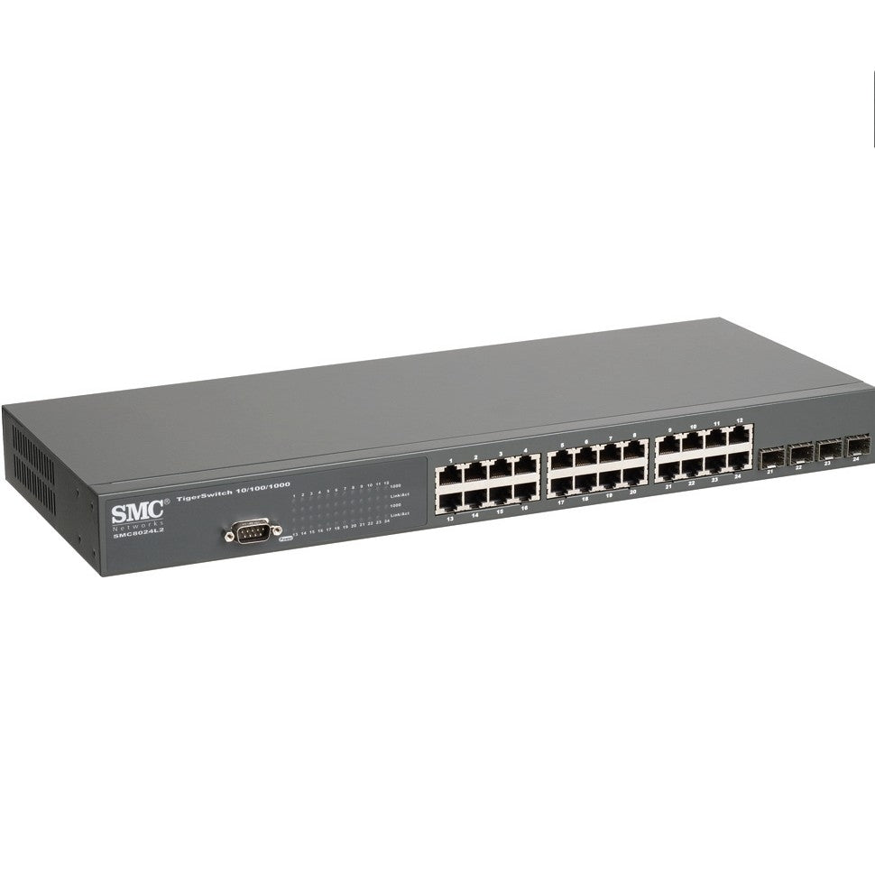 SMC TigerSwitch 24/4SFP 1GbE Switch